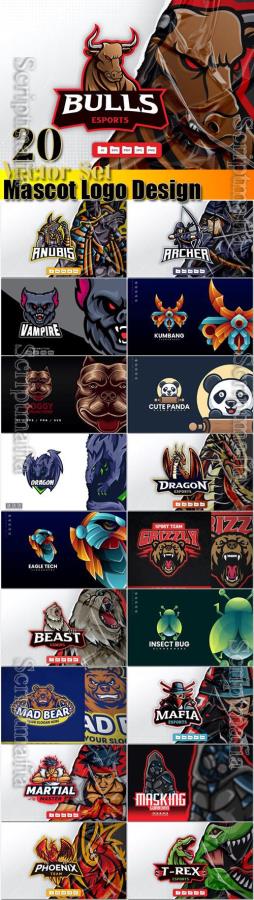 20 Mascot Logo Design in Vector, Bear Dragon Ninja Eagle » SCRiPTMAFiA ...